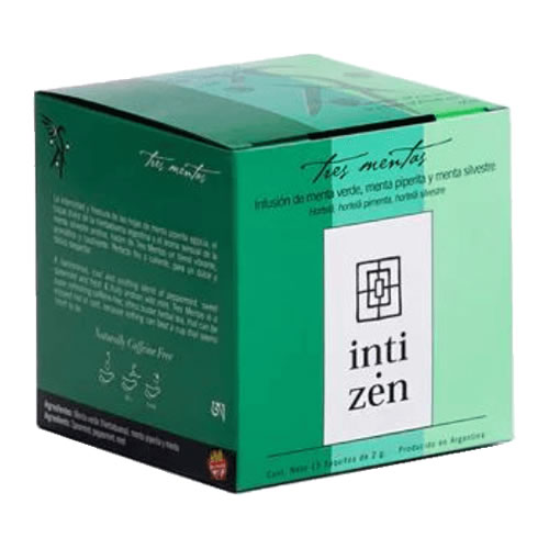 Inti zen Tres Mentas Caja x 15 Saquitos - Tienda Online El Banquito